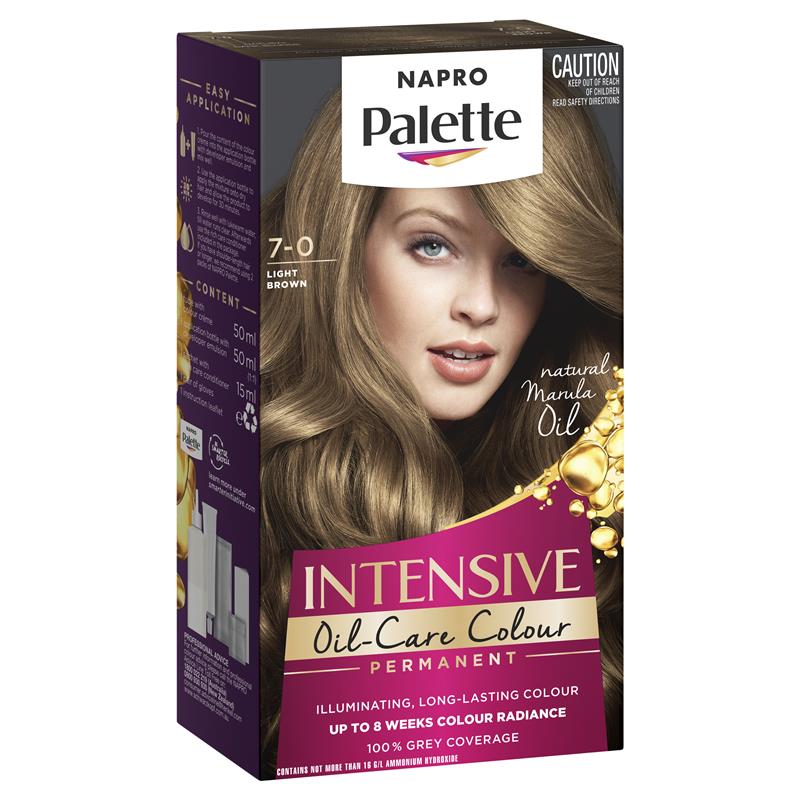 Buy Napro Palette 7.00 Light Brown - Rich Permanent Hair Colour ...