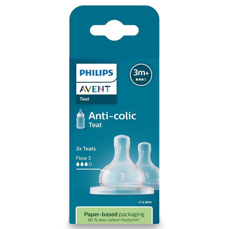 Buy Philips Avent Silicone Teat 3M+ Medium Flow - 2 Pack - MyDeal Australia