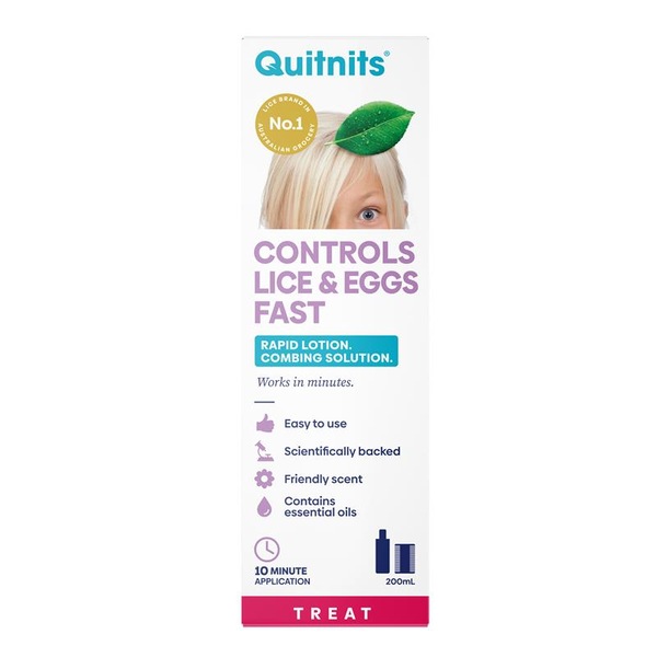 Buy Quit Nits Rapid 200ml - Fast-Acting Lice Treatment - MyDeal Australia