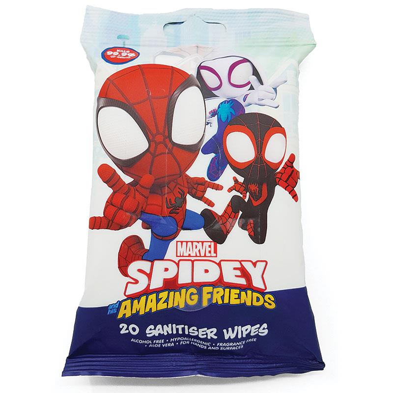 Buy Spidey And Friends Antibacterial Wipes - 20 Pack - MyDeal Australia