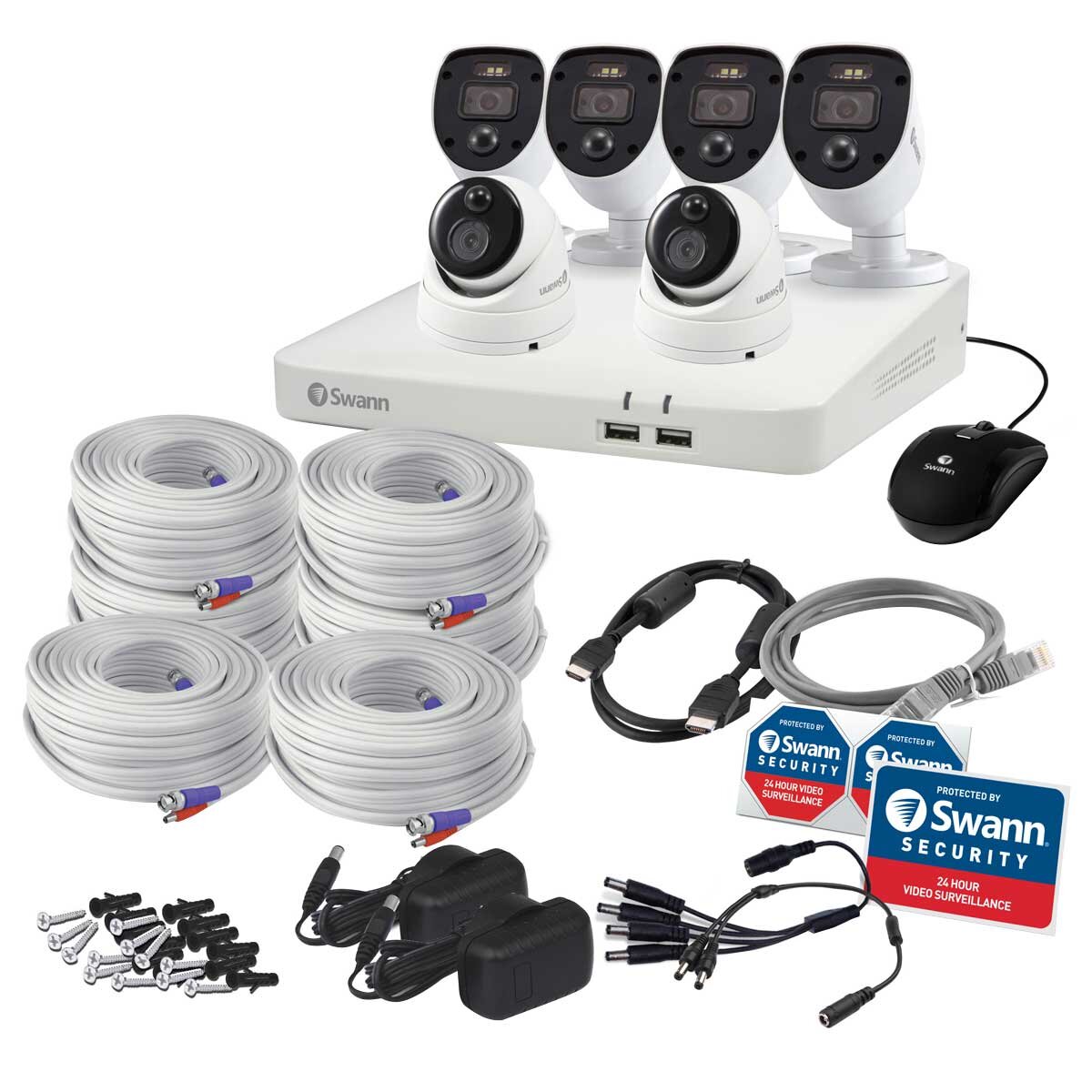 Buy Swann 6 Camera 8 Channel 1080p Full HD DVR Security System SWDVK ...