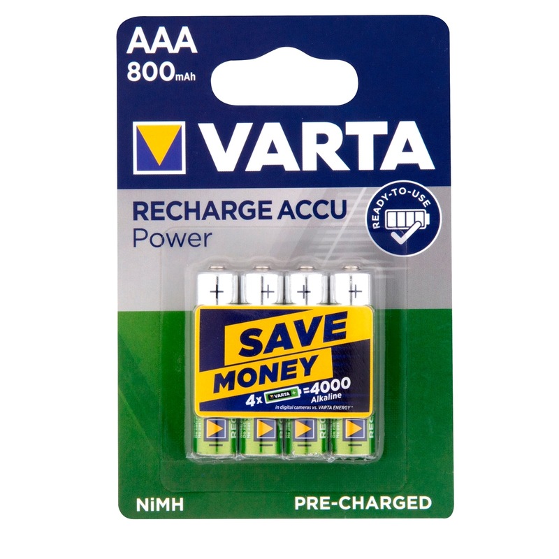 Buy Varta Aaa Rechargeable Batteries 4 Pack - MyDeal