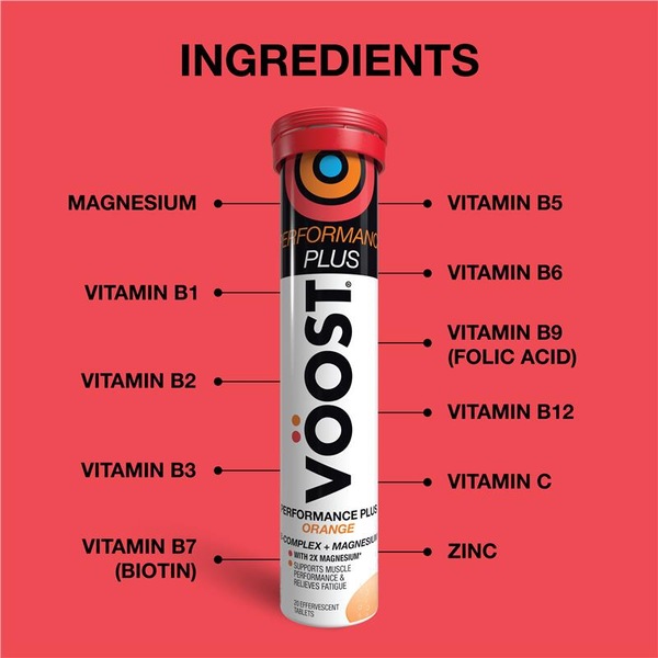 Buy Voost Performance Plus Orange Effervescent Tablets - 20 Pack for ...