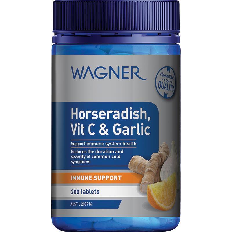 Buy Wagner Horseradish Vitamin C & Garlic - 200 Tablets for Immune ...