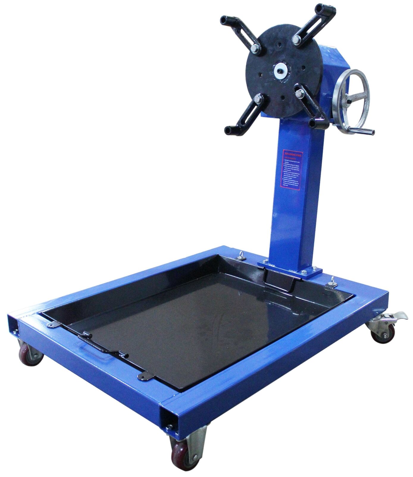 Buy HEAVY DUTY ENGINE STAND WITH OIL PAN & WORM DRIVE - MyDeal Australia