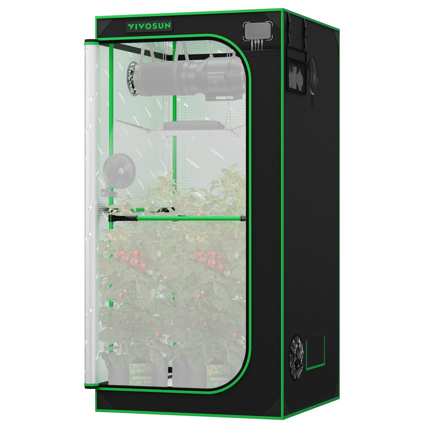Buy PRO Grow Tent 90*90*180cm Indoor Hydroponics Grow System Reflective ...