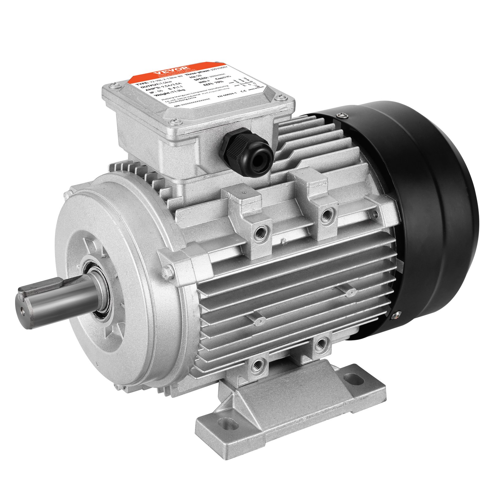 Buy 1.5KW Electric Motor 3000 rpm, AC 230V/400V 9.5A/3.5A, 90L, B3 ...