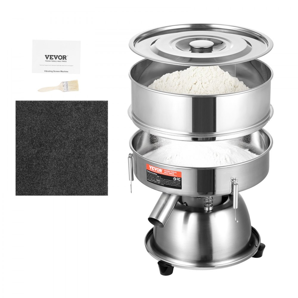 Buy Electric Vibrating Sieve Machine with 10+60 Mesh Automatic Sifter ...