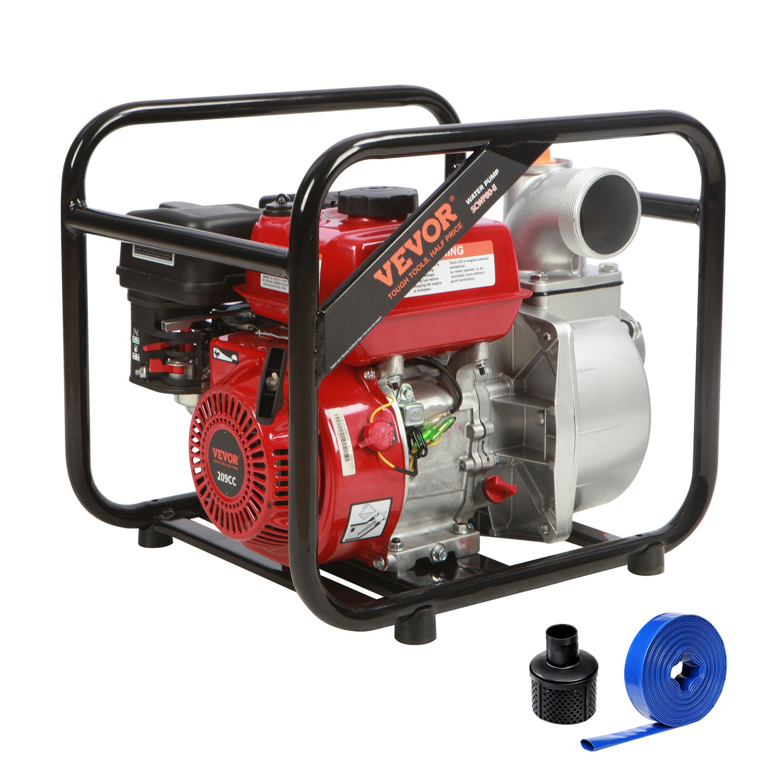 Buy Gasoline Engine Water Pump, 80 mm, 7HP 265 GPM, 43 m Lift, 7 m ...