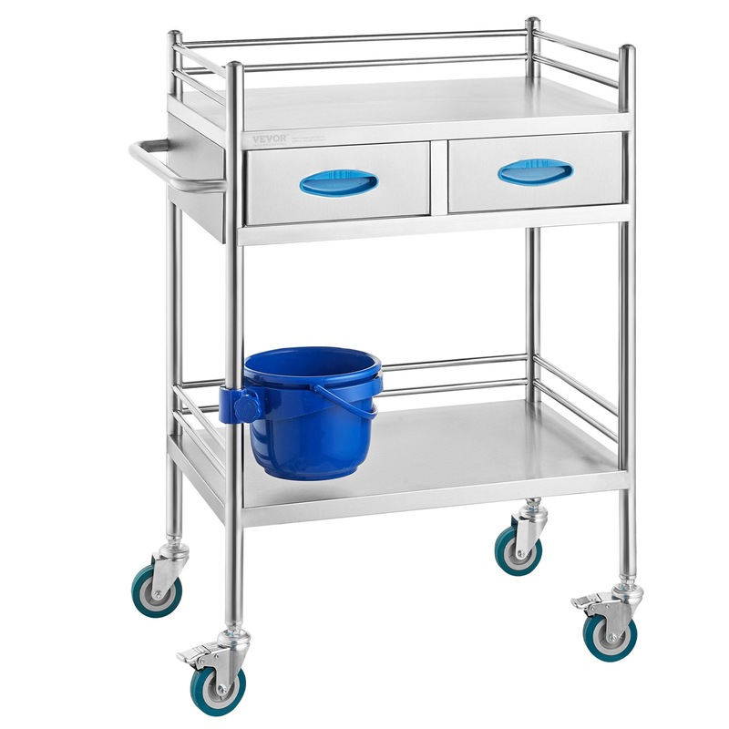 Microneedling Roller VEVOR 3-Tier Stainless Steel Lab Cart With Drawer ...