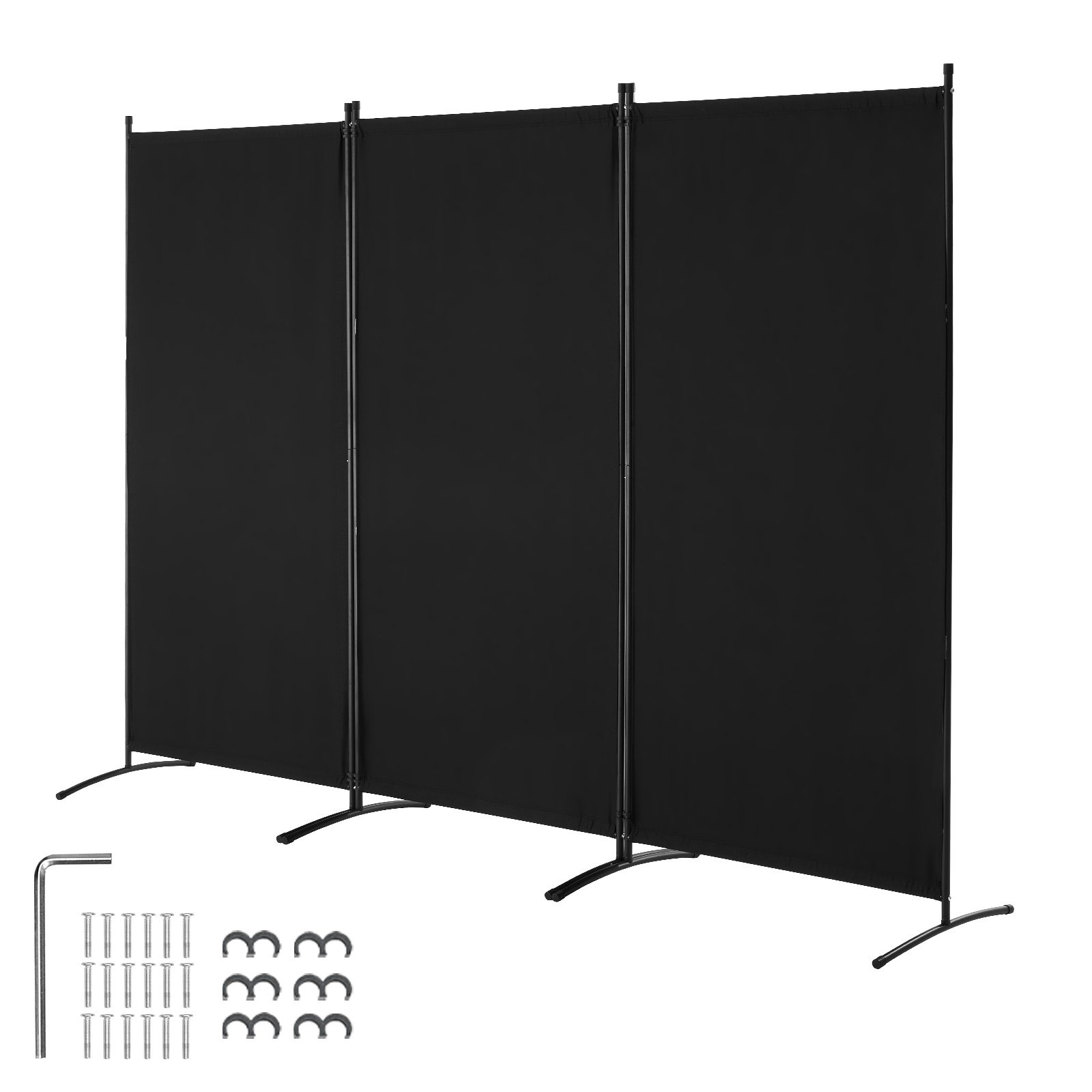Buy Room Divider 3 Panels Fabric Room Privacy Screen for Office Bedroom ...