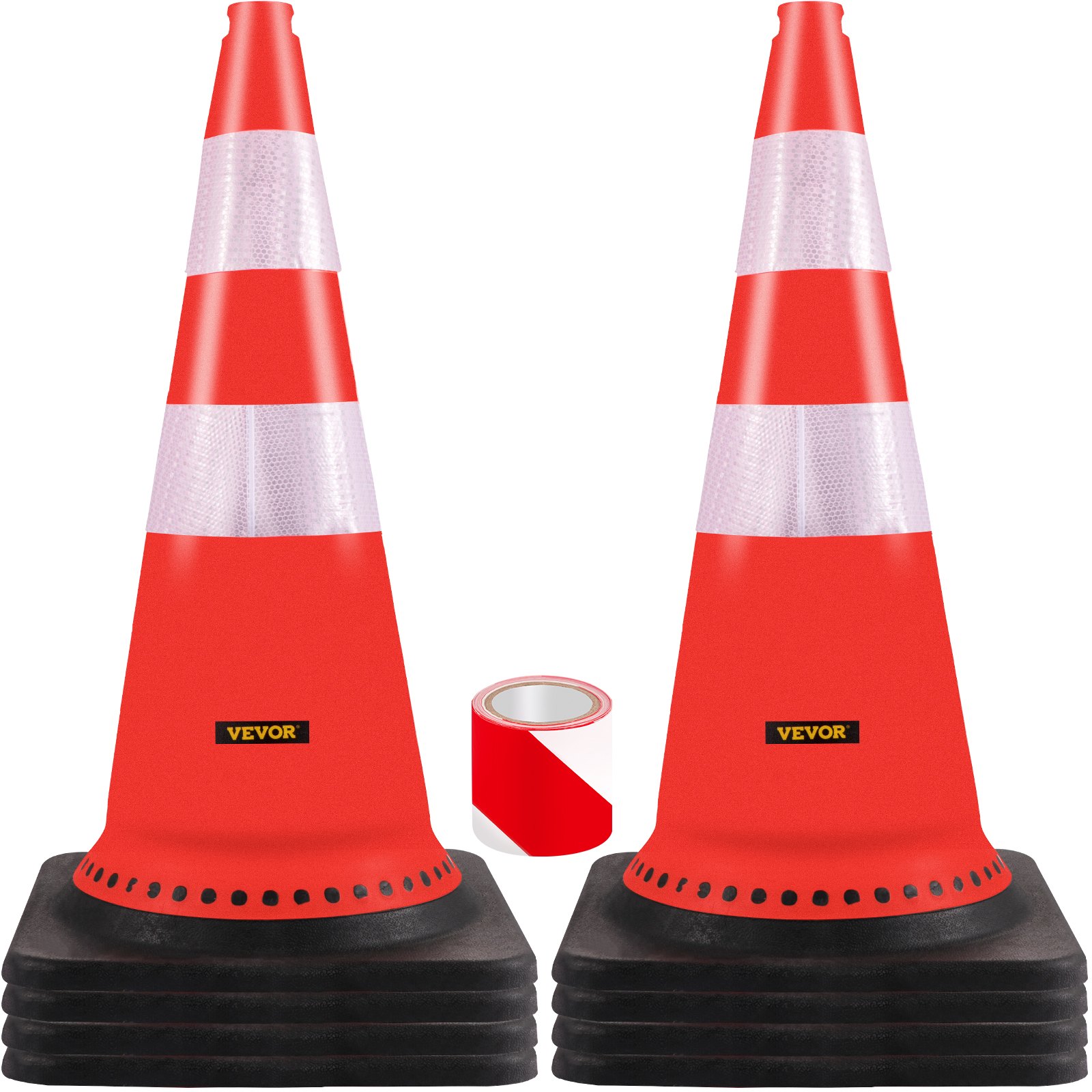 Buy Safety Cones, 8 x 30" Traffic Cones, PVC Orange Construction Cones ...