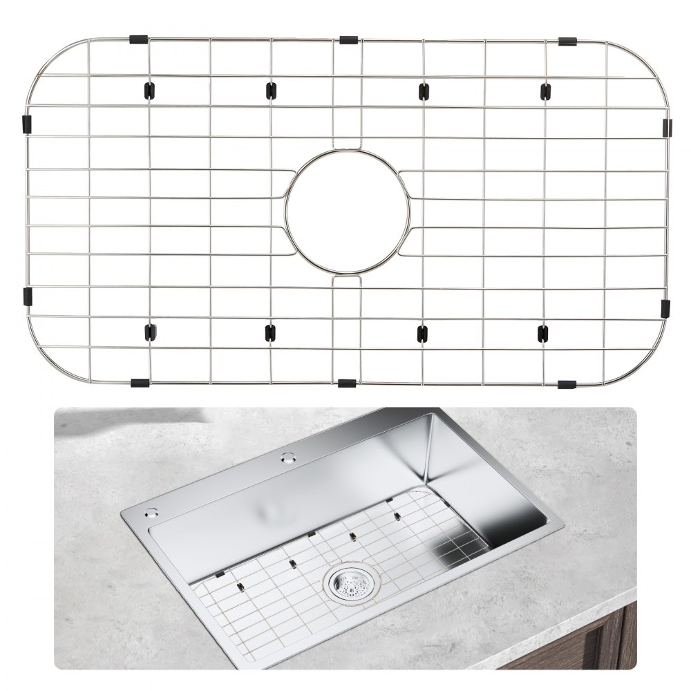 Buy Sink Protector Grid For Kitchen Sink 26"x14" Stainless Steel Drain ...