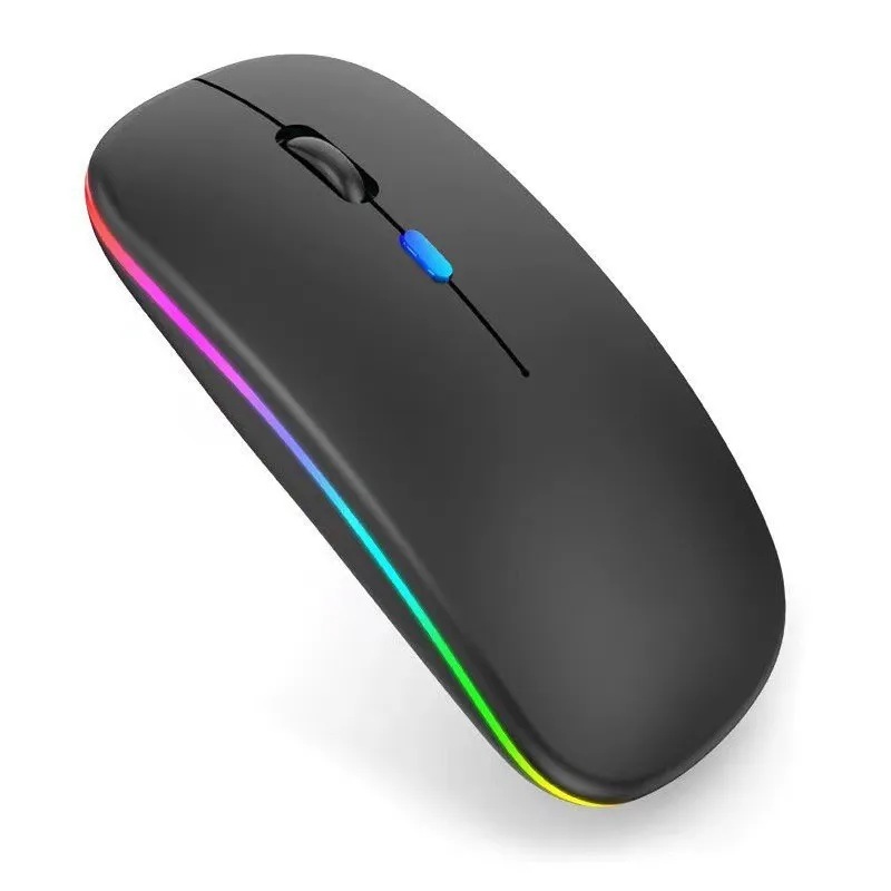 Buy Wireless Mouse RGB Rechargeable Bluetooth Mice Wireless Computer ...
