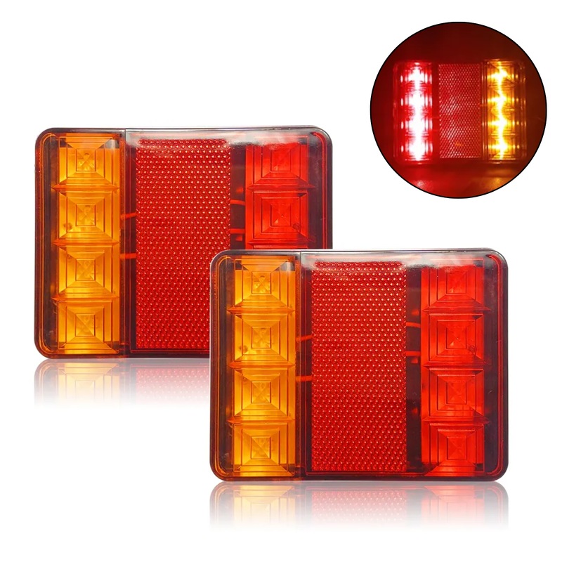 Buy 8 LED Trailer Tail Lights Stop Tail Lights Submersible Boat Truck ...