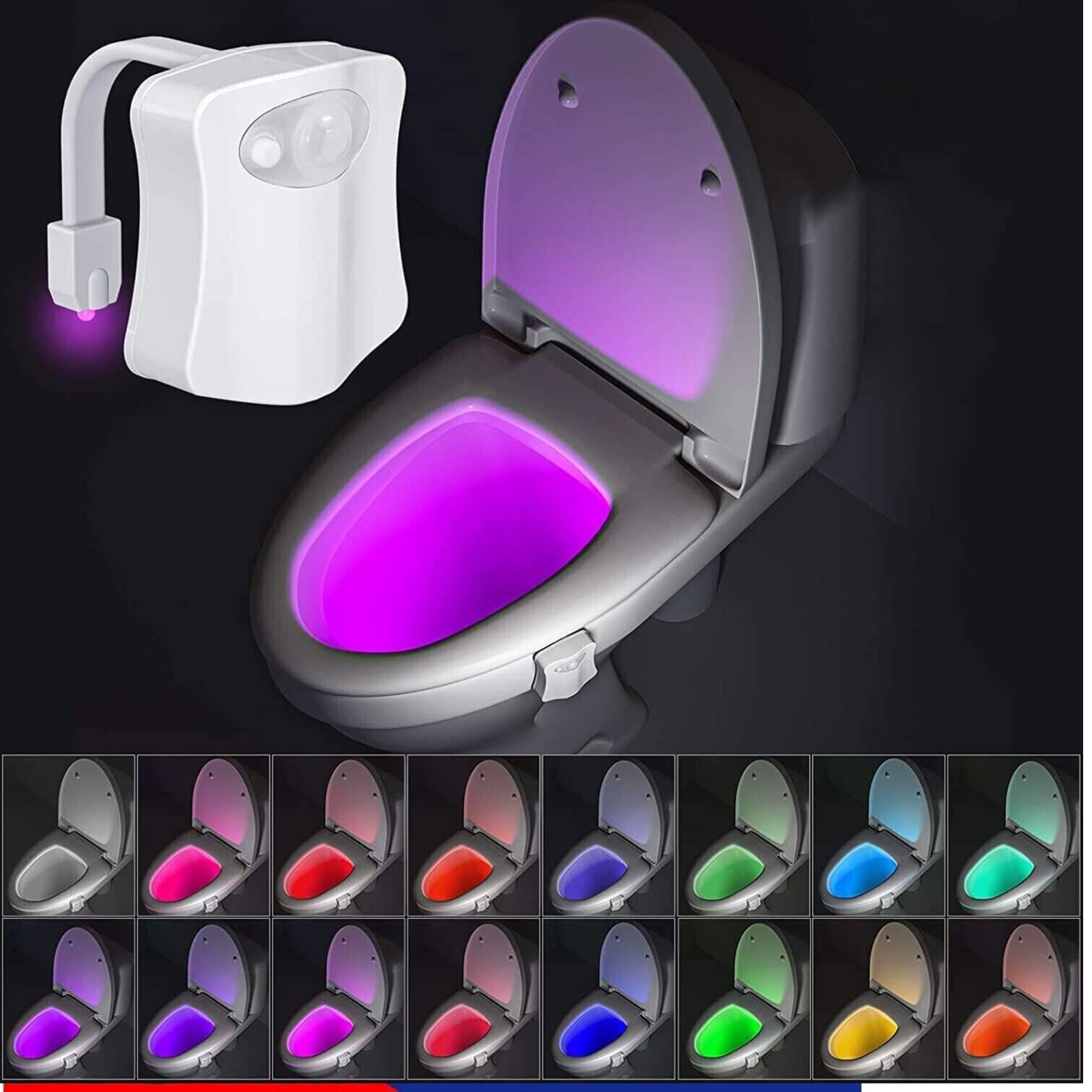Buy Activated Seat Sensor Bathroom Lamp Light New Toilet Bowl LED Night ...