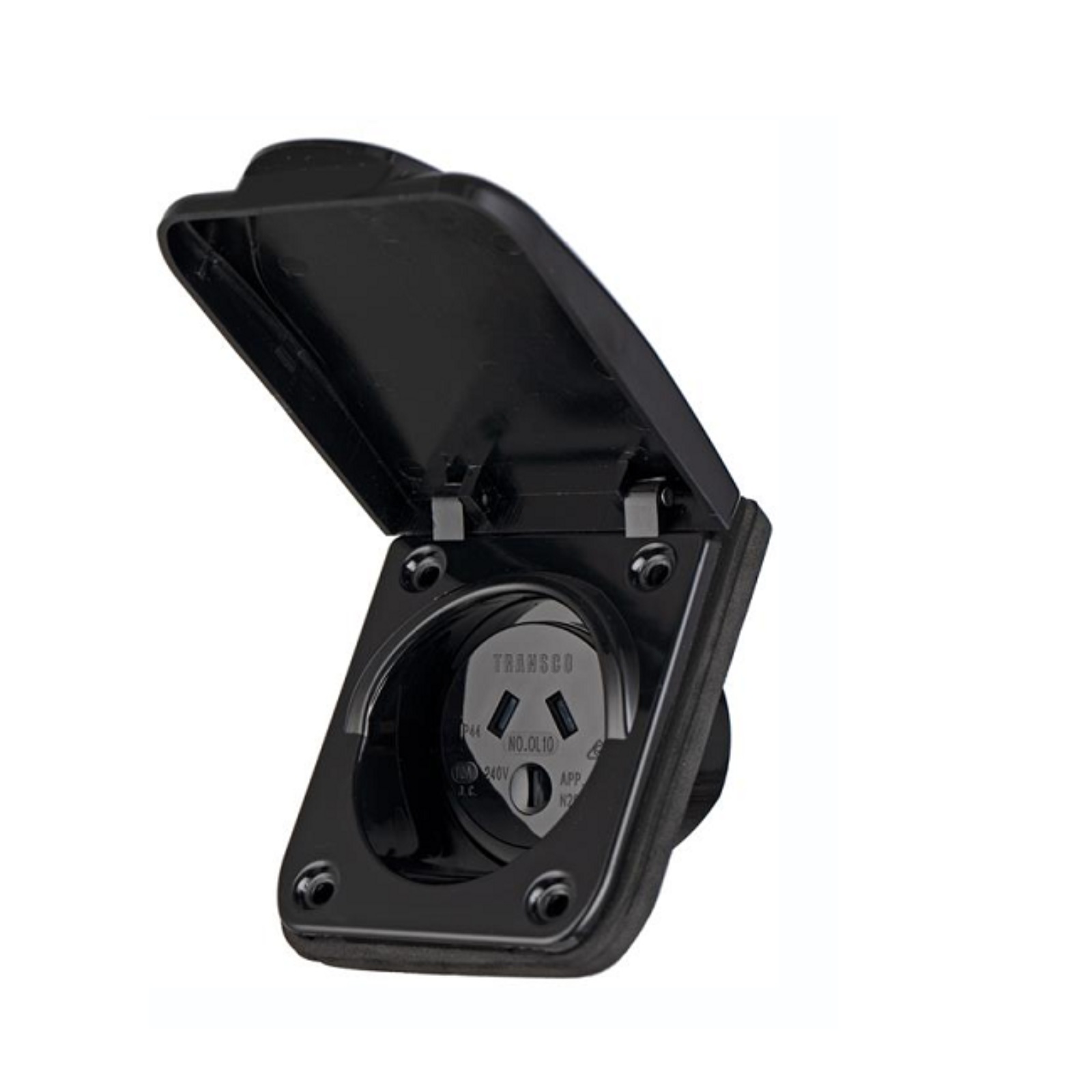 Buy Power Socket Black 250V 15A Caravan Outlet RV Camper Motor Home ...