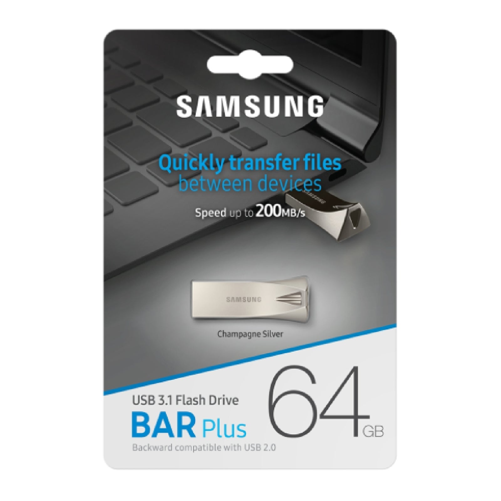 Buy Samsung Bar Plus 64GB USB 3.1 Flash Drive 200MB/S Memory Stick Pen ...