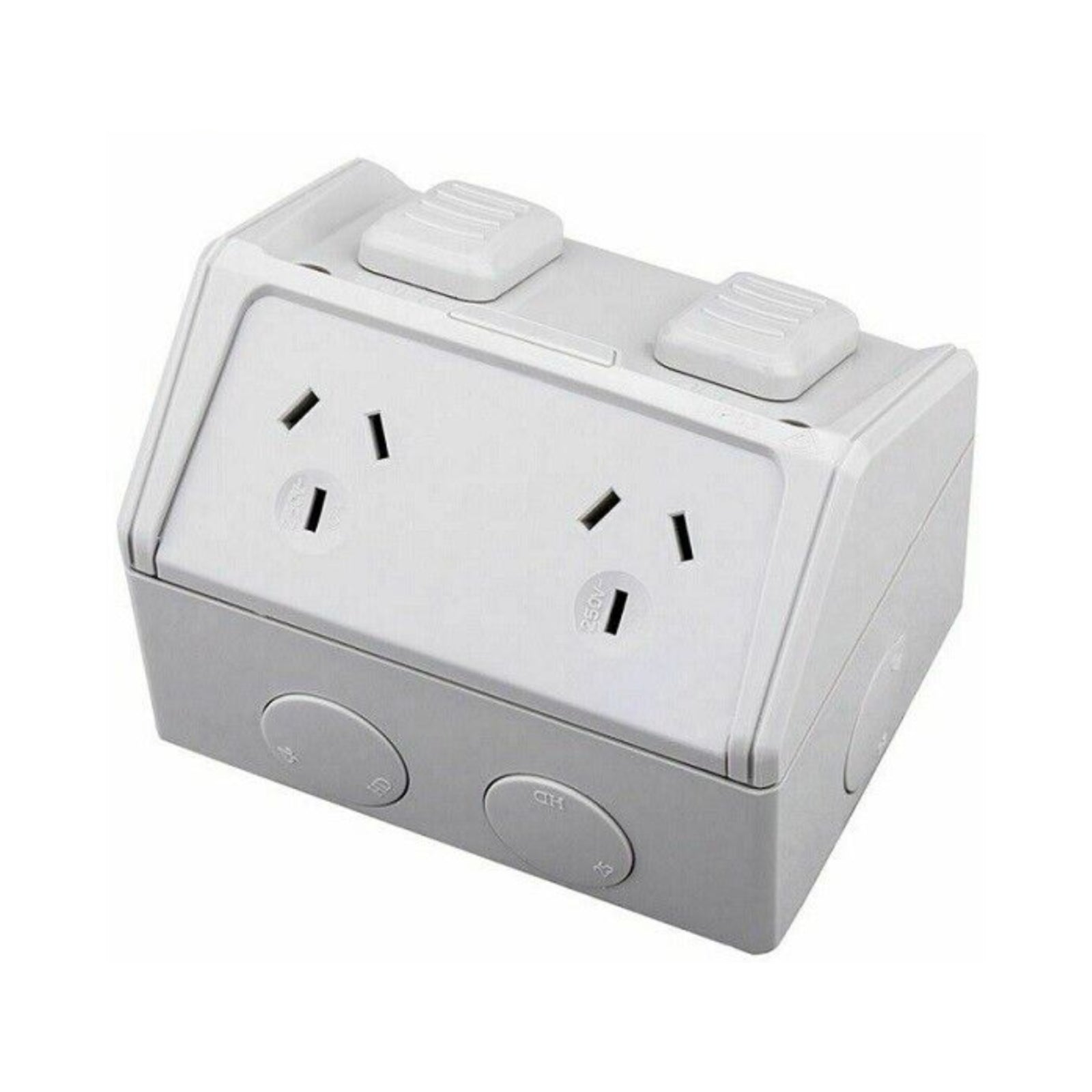 Buy Weatherproof Double Power Point GPO Wall Outlet Supply Socket ...