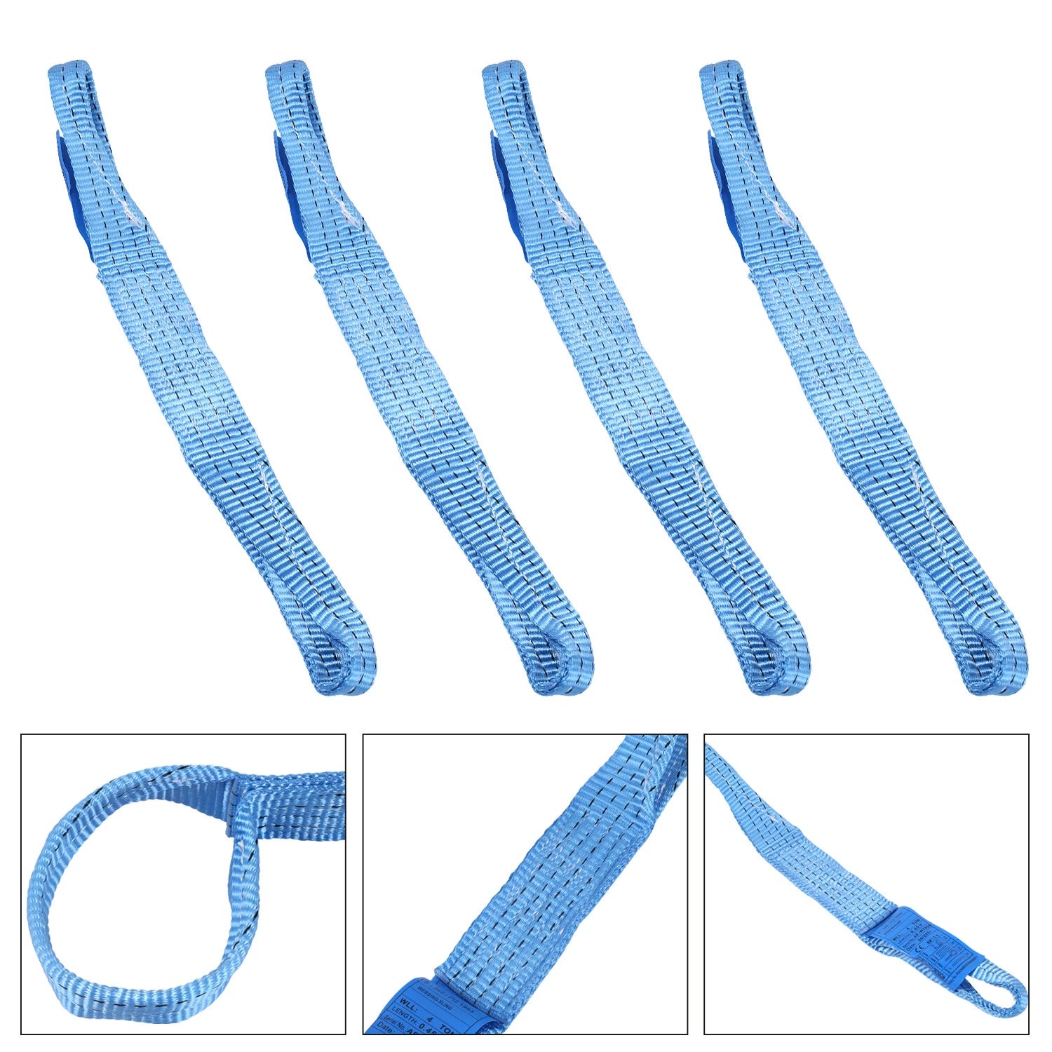 Buy Wheel Tie Down Towing Load Restraint Car Carrying Blue Strap Loops ...