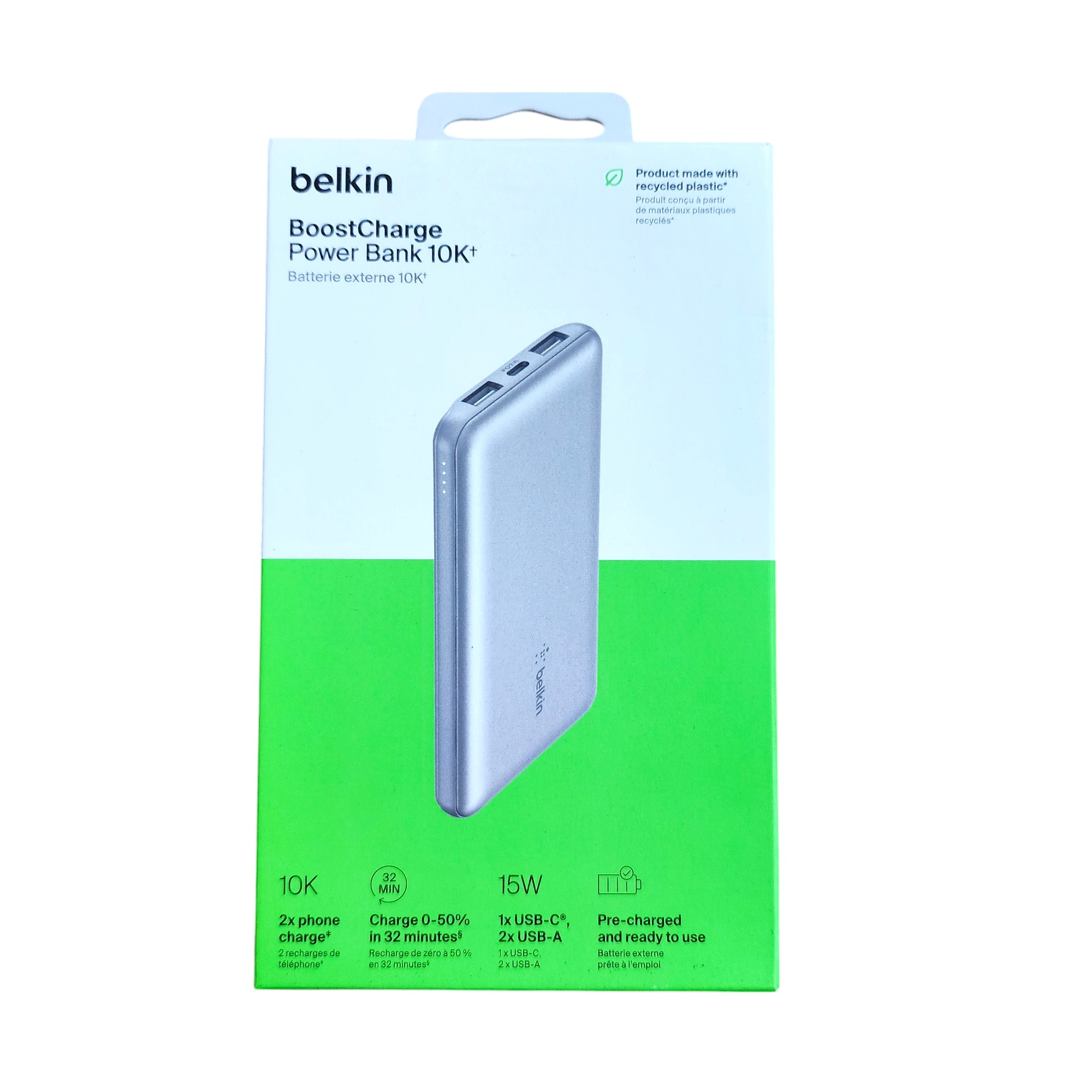 Buy Belkin Boost Charge Power Bank 10K USB-C Dual USB-A 15W - Silver ...