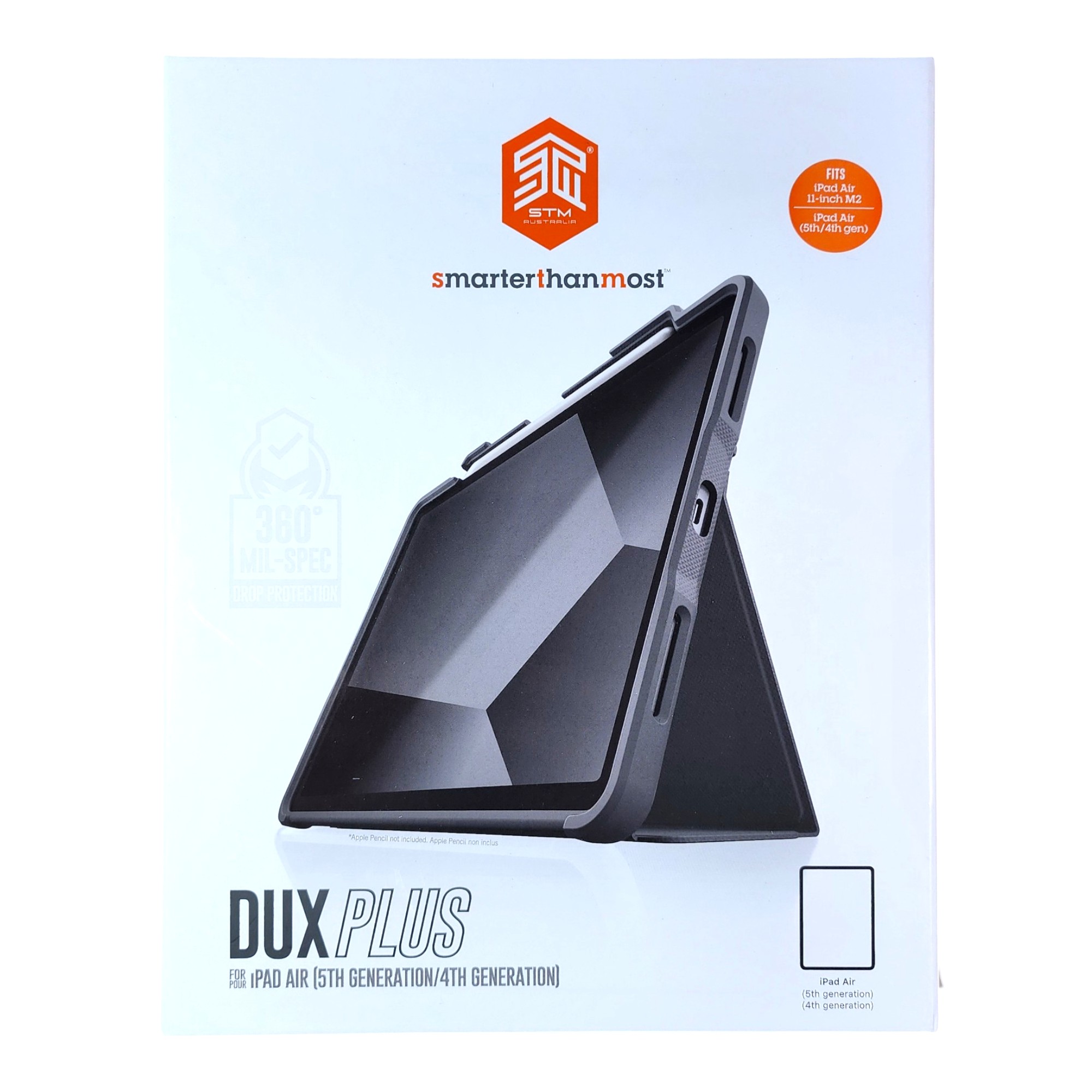 Buy STM Dux Plus Folio Case for iPad Air 11" M2 6th 5th 4th Gen - Black/Clear - MyDeal Australia
