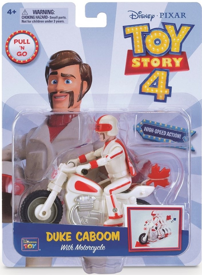 Buy TOY STORY 4 PULL 'N GO DUKE CABOOM With Motorcycle - MyDeal Australia