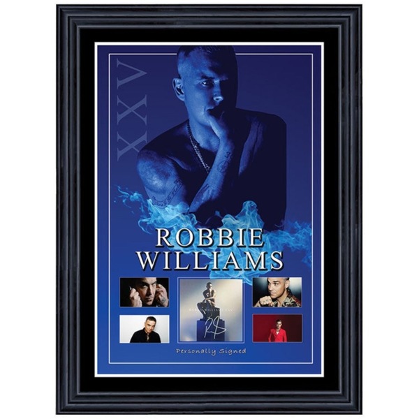 Buy Robbie Williams XXV Signed Album Cover Framed - MyDeal Australia