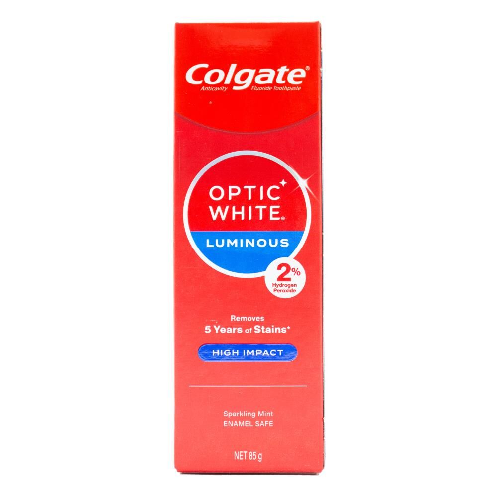 Buy Colgate Toothpaste Optic White Luminous High Impact Sparkling Mint ...