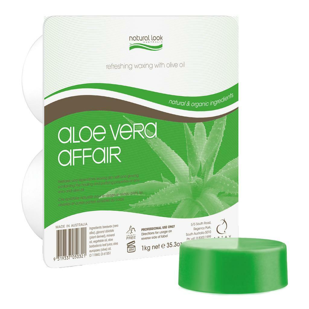 Buy Natural Look Aloe Vera Affair Unisex Hot Wax 1kg - MyDeal Australia