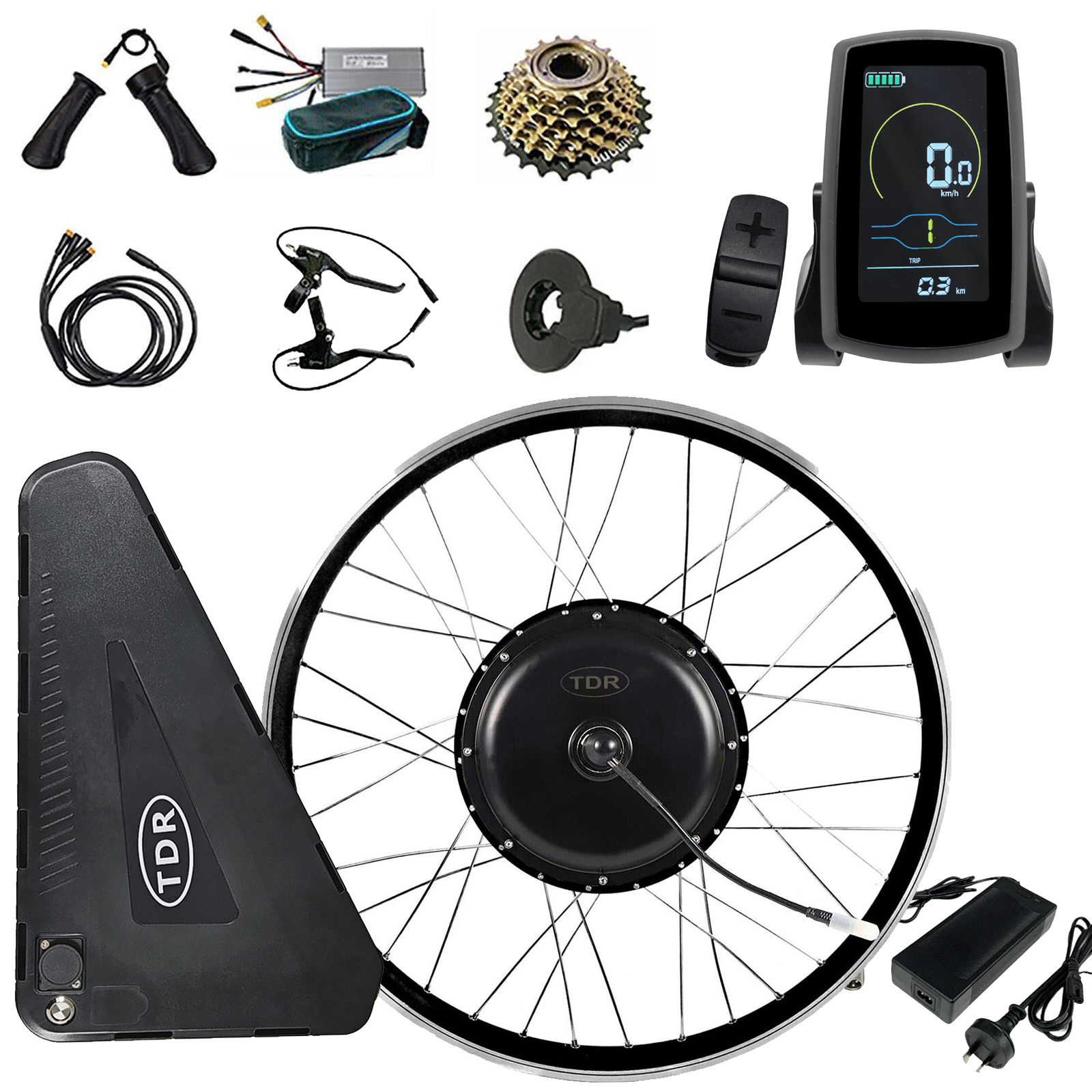 Buy TDR 28 Inch 29 Inch 700C 48V 1500W Electric Bike Conversion Kit Ebike Rear Hub Motor LCD ...