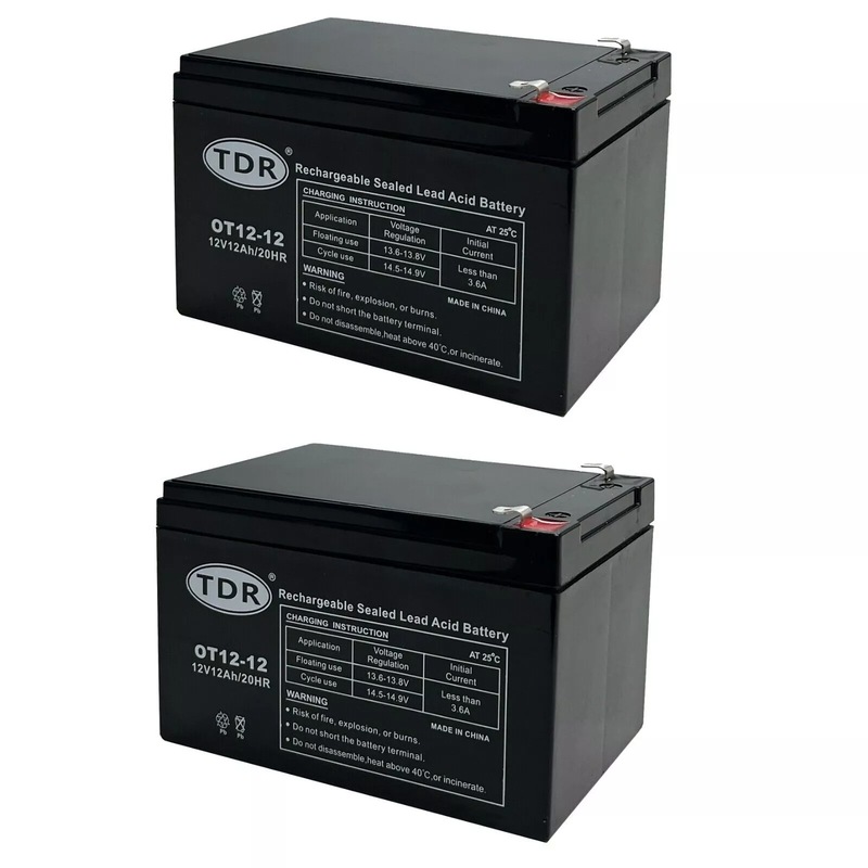 Buy TDR 2pcs 12V 12Ah AGM Battery Deep Cycle for Electric Vehicles ...
