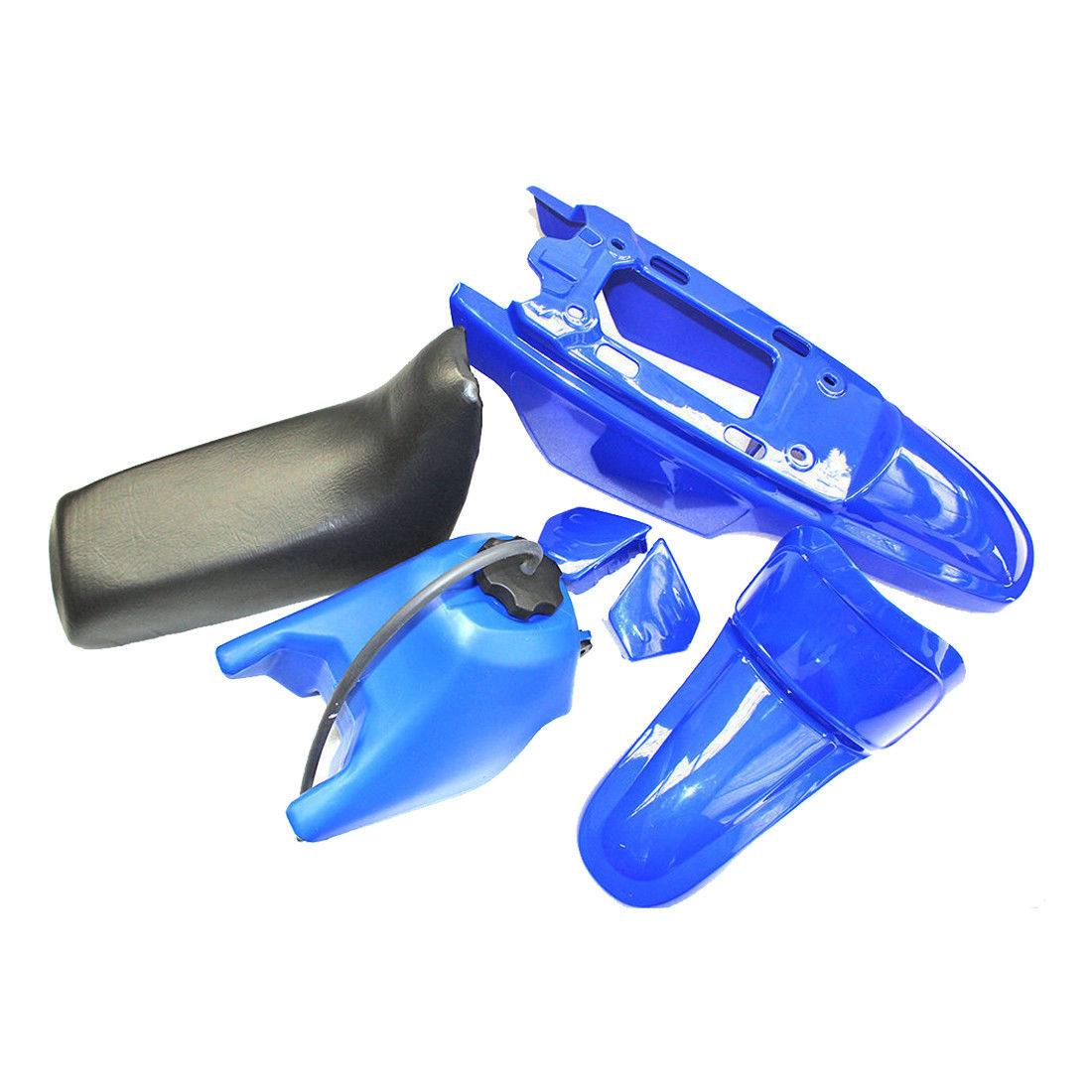 Buy TDR Blue Plastic Fender Kit Black Seat Gas Tank Cover for Yamaha ...