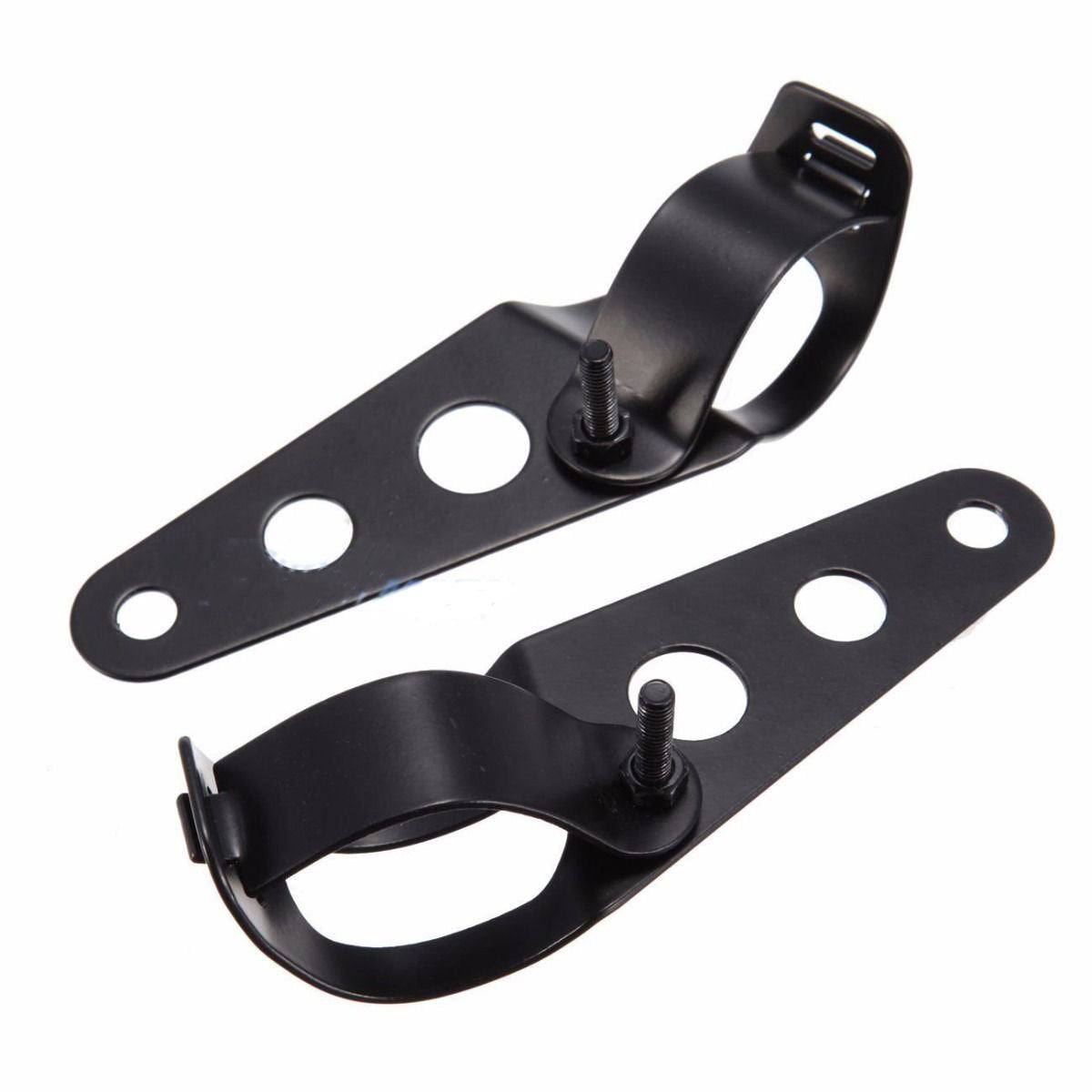 Buy TDR Universal Black Fork Mount Headlight Brackets for Motorcycle ...