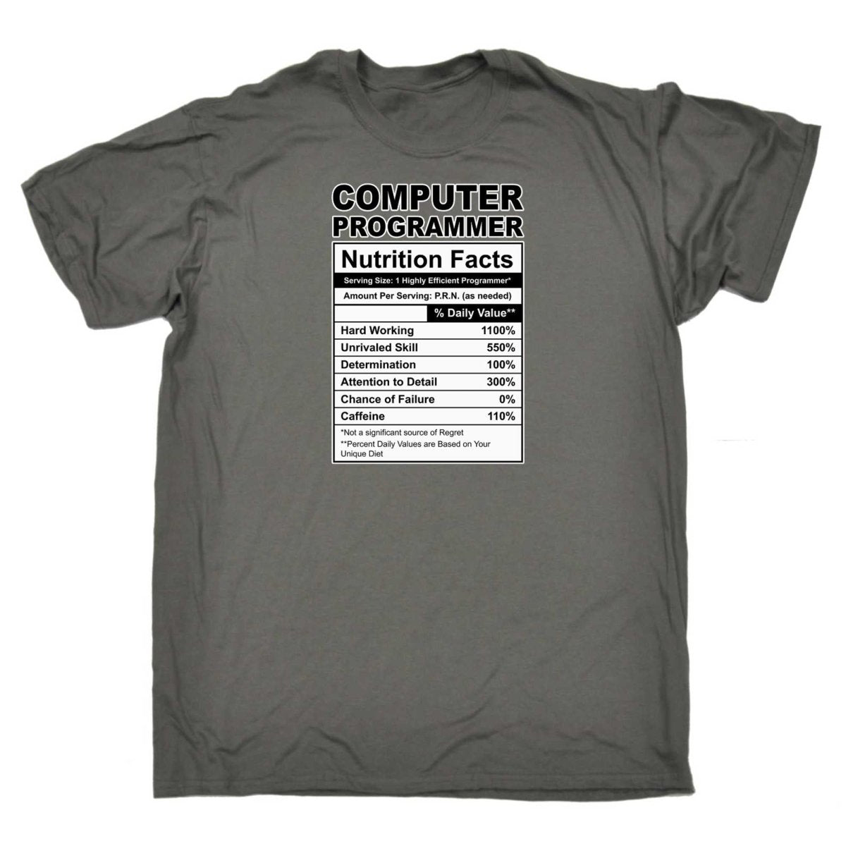 Buy Computer Programmer Nutrition Facts - Mens Funny T-Shirt Tshirts - MyDeal Australia