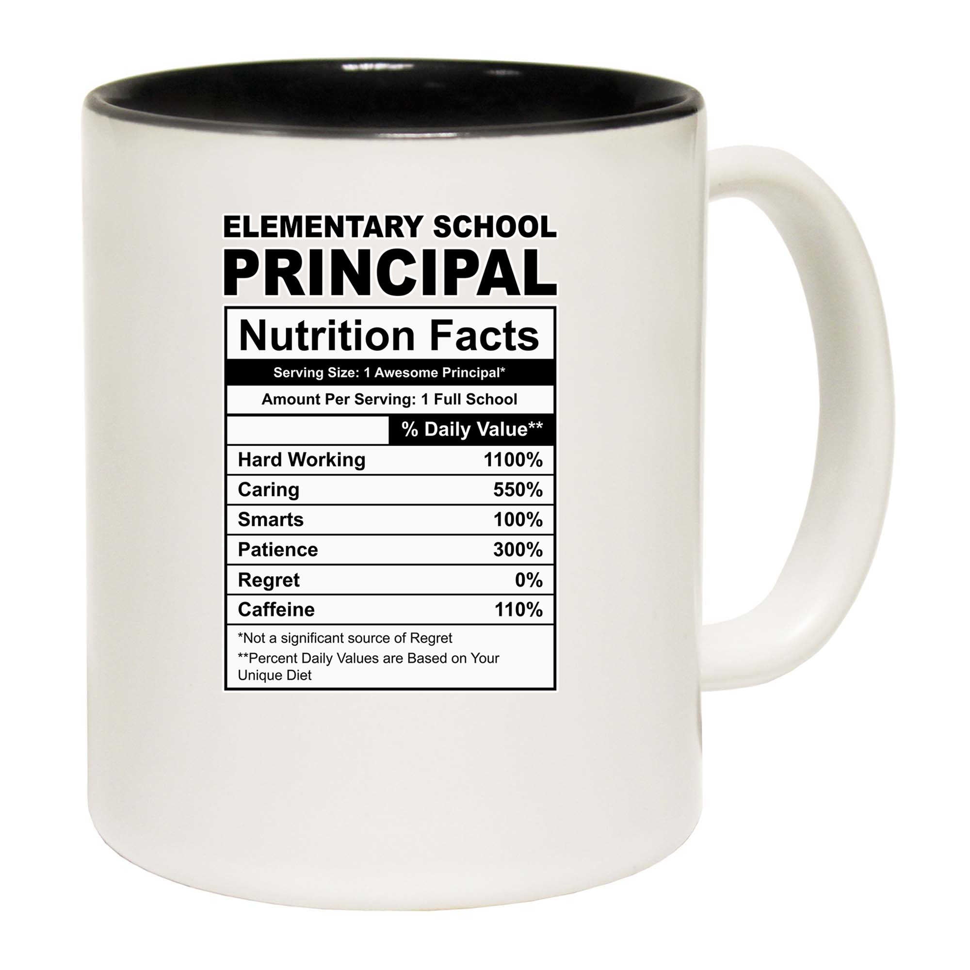 Buy Elementary School Principal Nutrition Facts Mug Cup - MyDeal Australia
