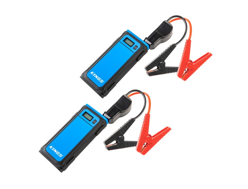 Buy 2x Kings 1000A Lithium Jump Starter 12,000mAh Battery Twin USB ...