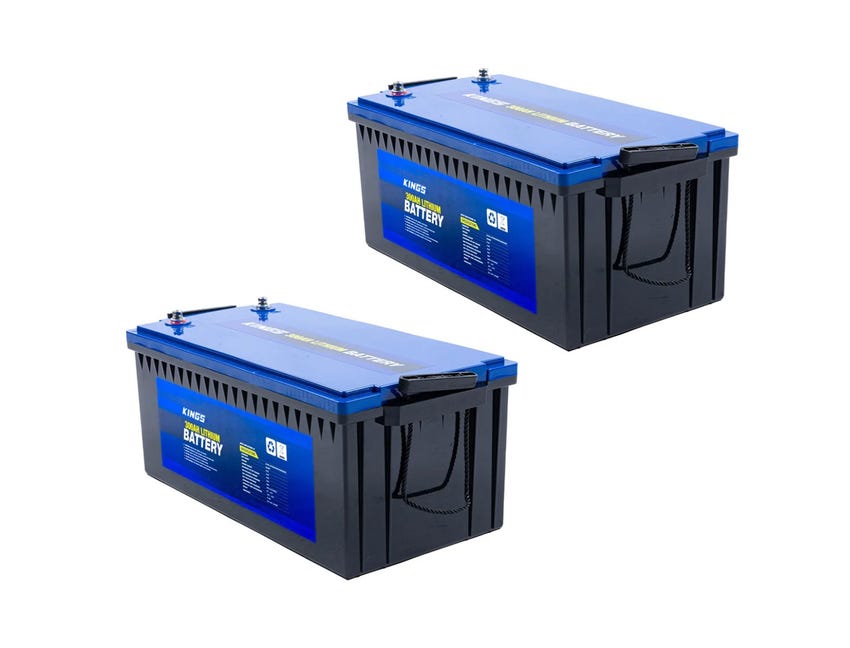 Buy 2x Kings 12V 300Ah Deep Cycle Lithium LiFePO4 Battery - MyDeal ...