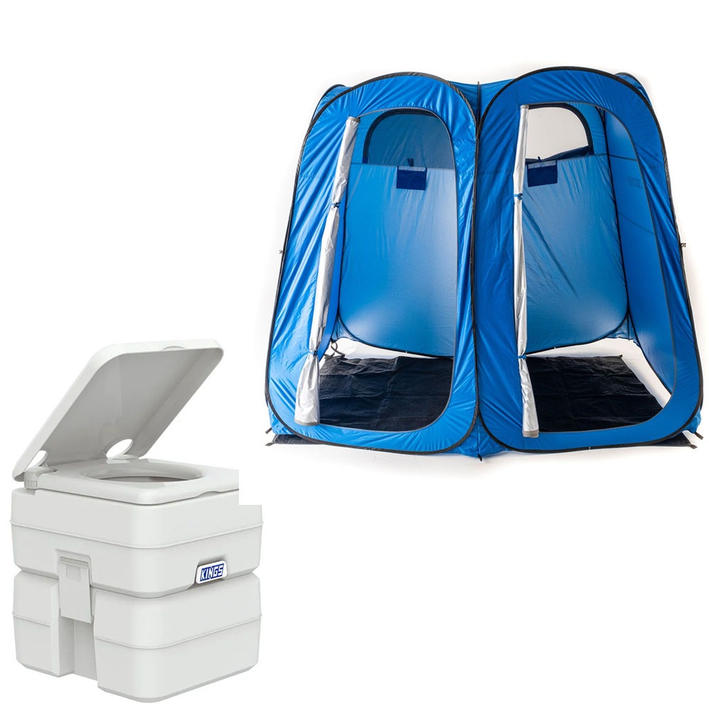 Buy Adventure Kings 20L Portable Camping Toilet + Double Ensuite/Shower ...