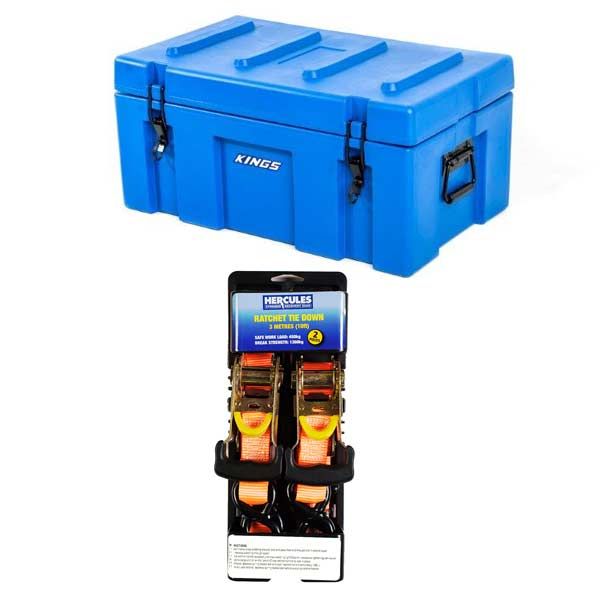 Buy Adventure Kings 78L Tough Tool Box + Hercules Heavy Duty 3m Ratchet ...