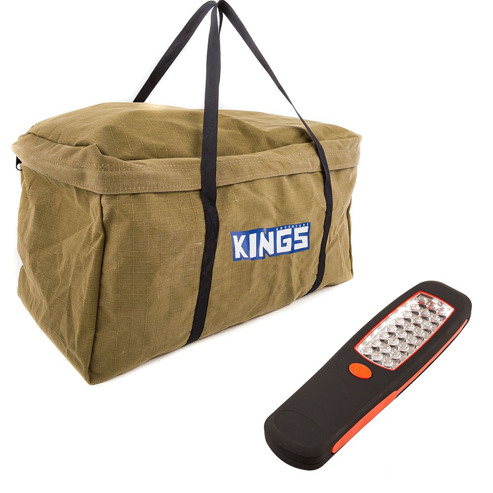 Buy Adventure Kings Campfire BBQ Canvas Bag Heavy-Duty + Portable LED ...