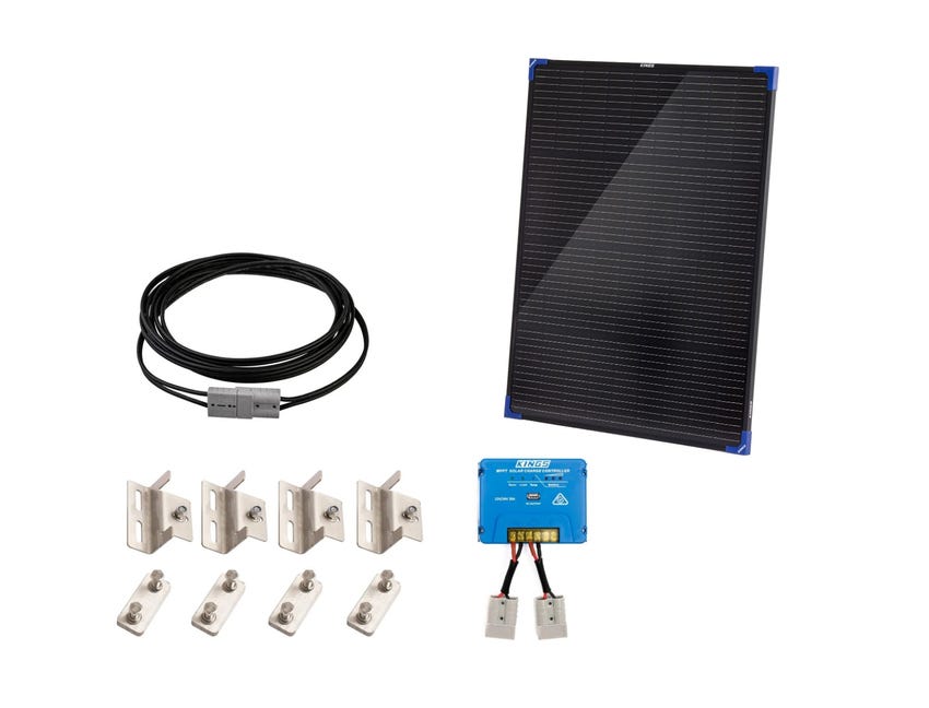 Buy Kings 100W Fixed Solar Panel + 6m Extension Lead + Solar Panel ...