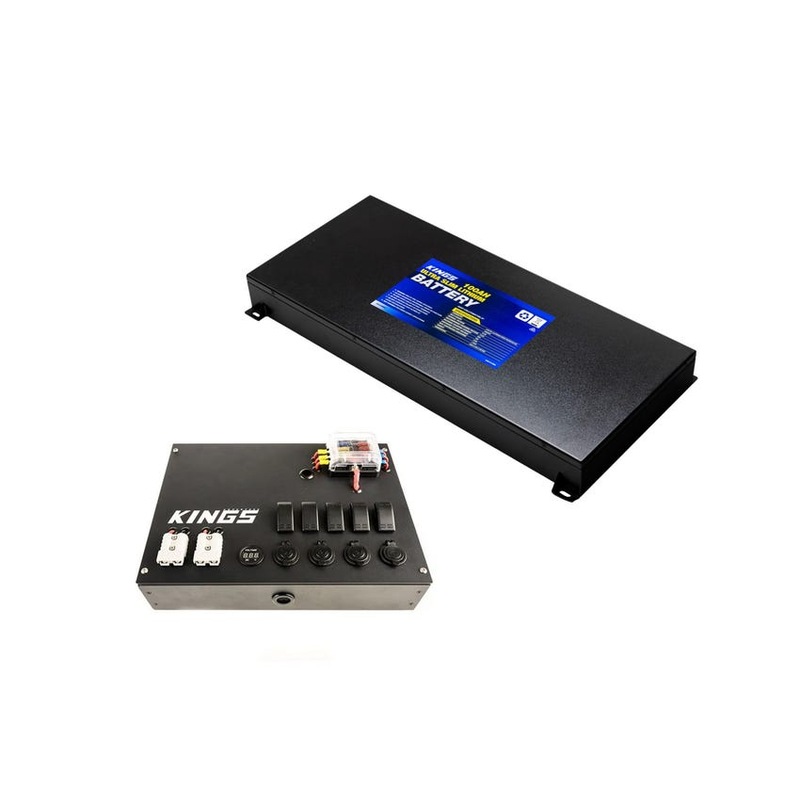 Buy Kings 12V 100Ah Deep Cycle Ultra Slim Lithium LiFePO4 Battery + 12V ...