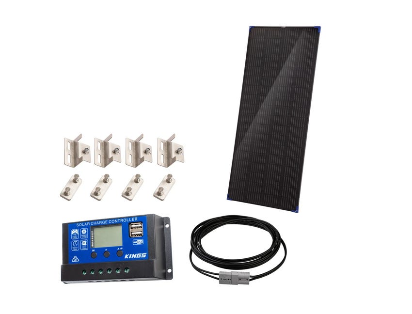 Buy Kings 200W Fixed Solar Panel + 6m Extension Lead + Solar Panel ...