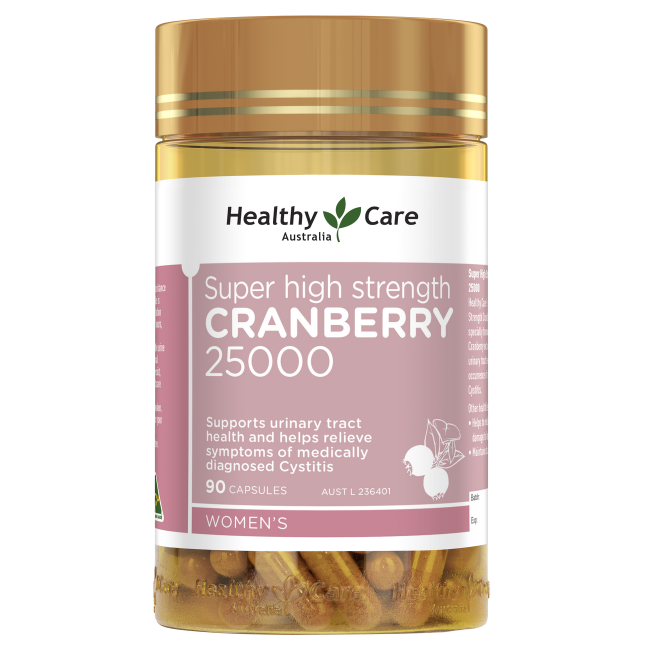 Buy Healthy Care Super High Strength Cranberry 25000mg - 90 Capsules ...