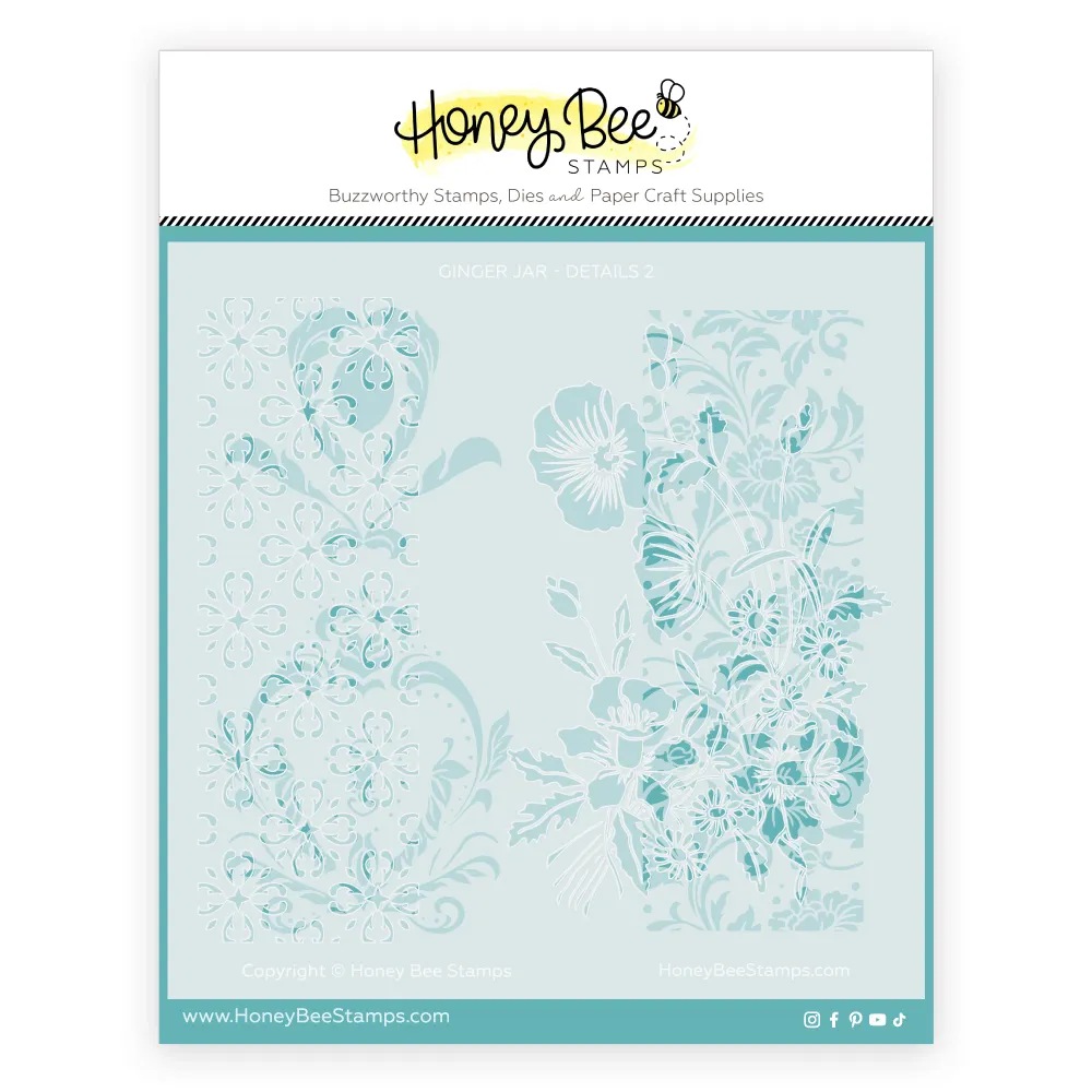 Buy Honey Bee Ginger Jar Detail Stencil (Set Of 2) - MyDeal Australia