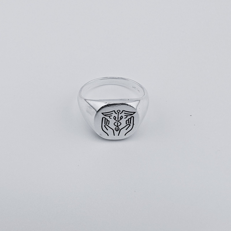 Buy Caduceus Signet - Medical Caduceus Signet Ring, 925 Silver Jewelry ...
