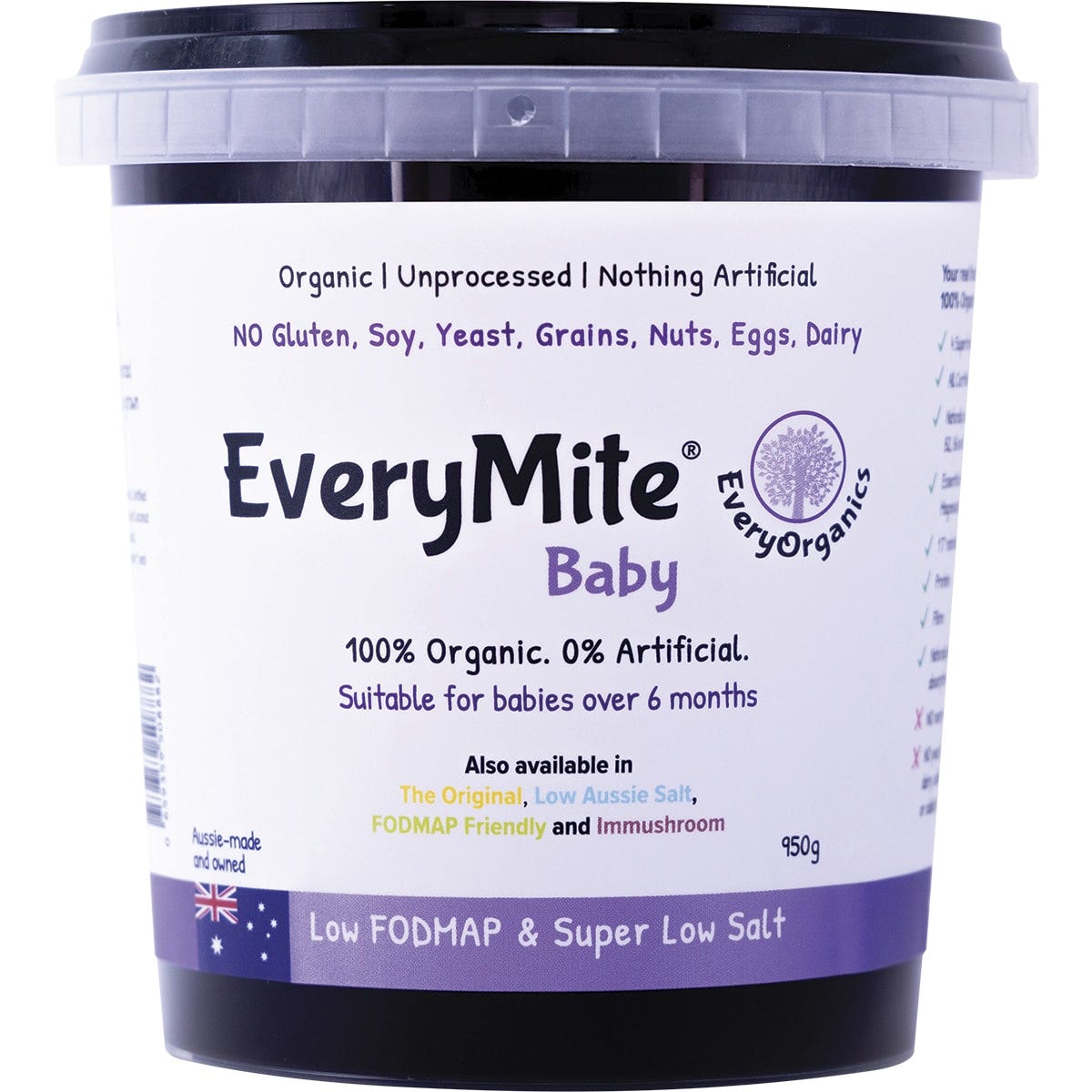 Buy EveryOrganics EveryMite Baby Low FODMAP & Super Low Salt 950g ...