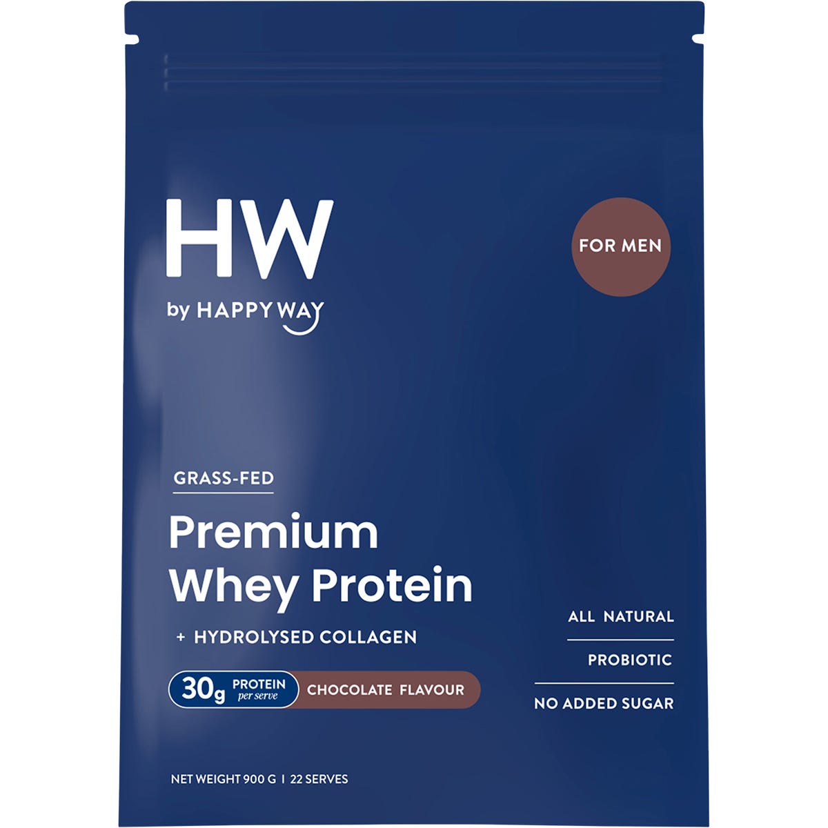 Buy Happy Way Men's Premium Whey Protein Powder Chocolate 900g - MyDeal ...