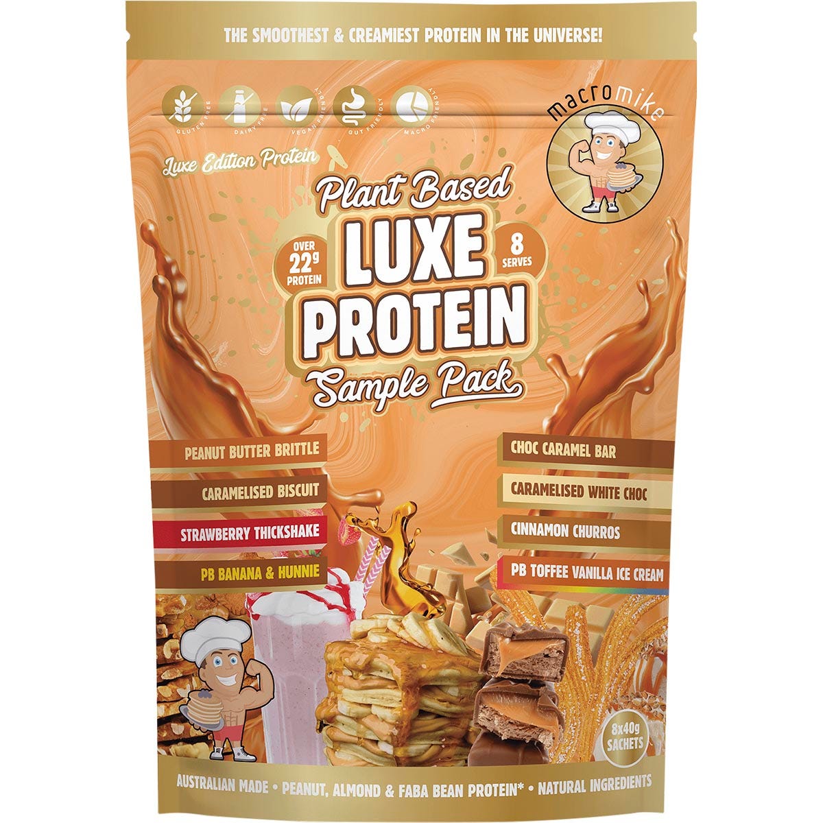 Buy MACRO MIKE Plant Based Luxe Protein Sample Pack 8x40g - MyDeal ...